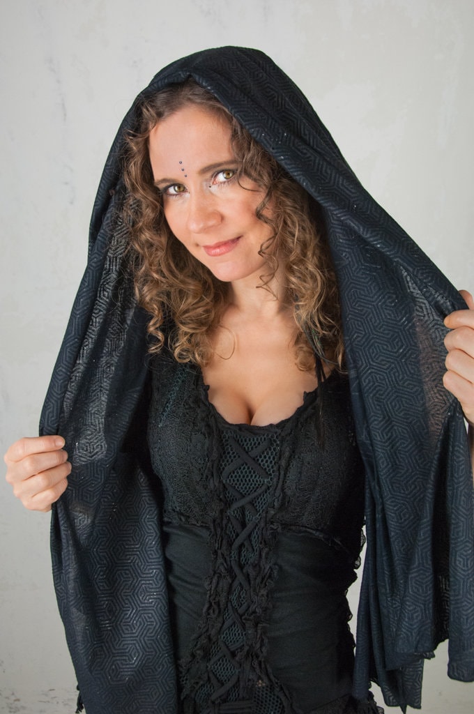 Black Witch Crow Bird Scarf Sarong and Shawl for Raven Cosplay | Etsy