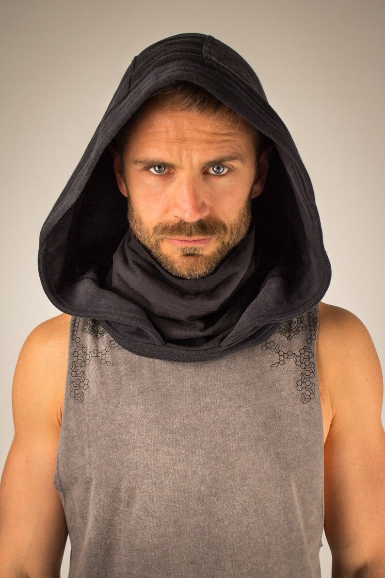 Medieval Hooded Cape Face Mask for Grey Jedi Ranger Cosplay - Etsy