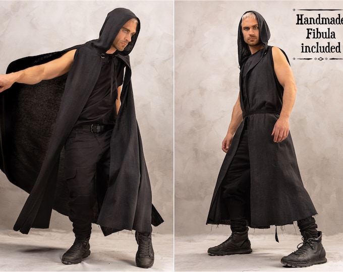 Tunica Star Wars Cape Knight Medieval Cosplay Cyberpunk Ranger Cloak ...