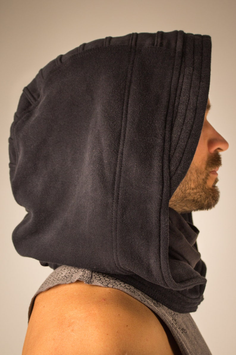 Medieval Hooded Cape Face Mask for Grey Jedi Ranger Cosplay - Etsy