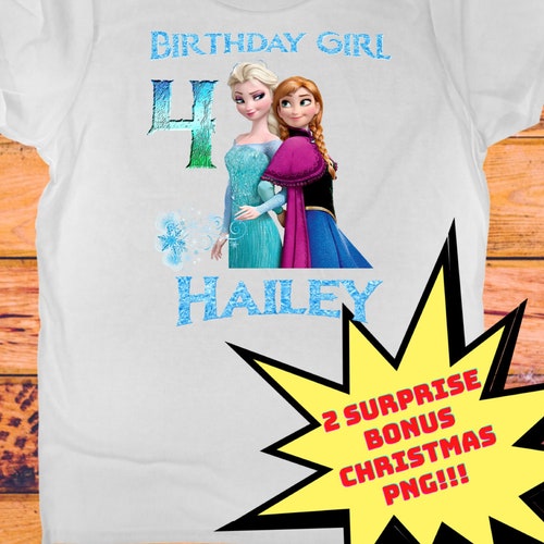 Personalized Frozen Elsa Birthday Shirt Png Decal Iron on - Etsy