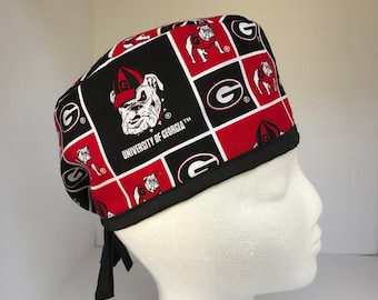 Georgia Bulldogs Football Scrub Cap/surgical Cap/scrub - Etsy