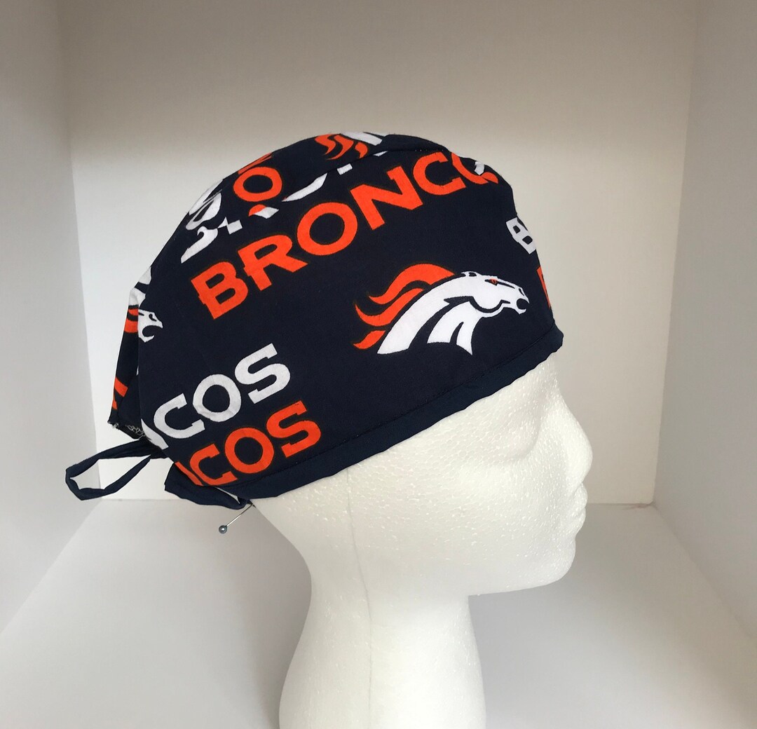 Denver Broncos Scrub Hat: Handmade Cotton Surgical Cap - Etsy