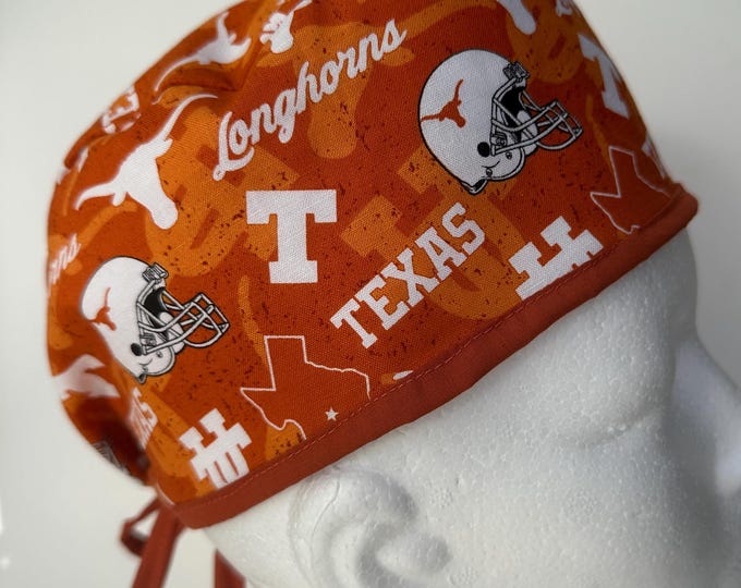 Scrub Caps University of Texas Longhorns Fabric-scrubheads-scrub Cap ...