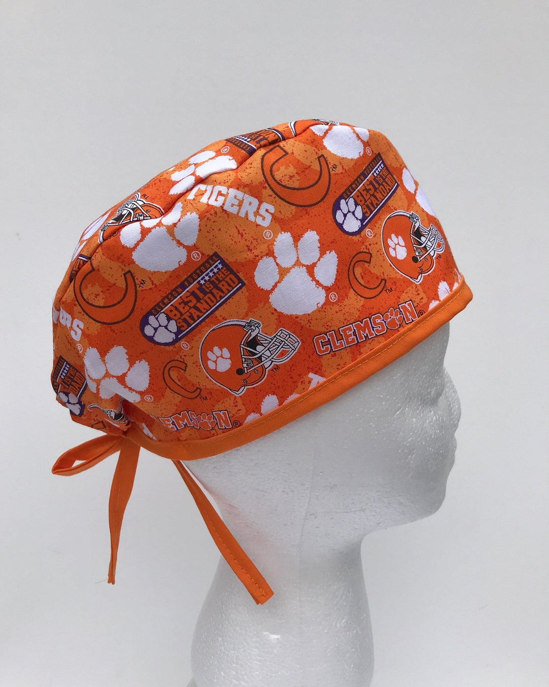 Clemson Tigers | Scrub Hat | Classic | Surgical Cap | Single Layer ...