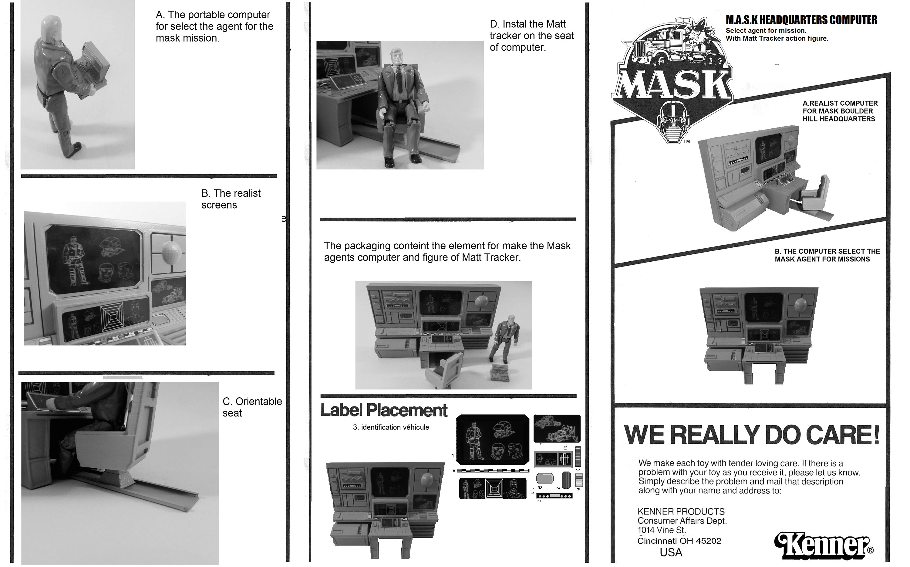 M.A.S.K Kenner Mask Boolder Hill Computer With Matt Tracker for ...