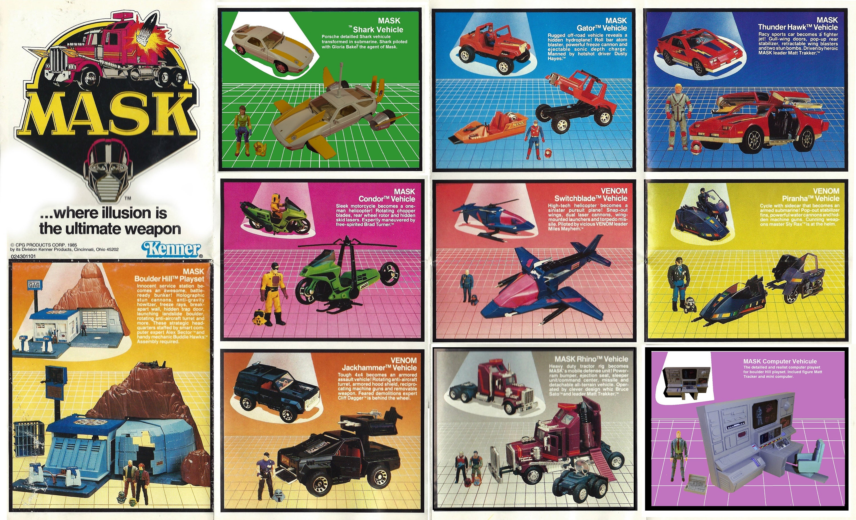 M.A.S.K Kenner Mask Boolder Hill Computer With Matt Tracker for ...