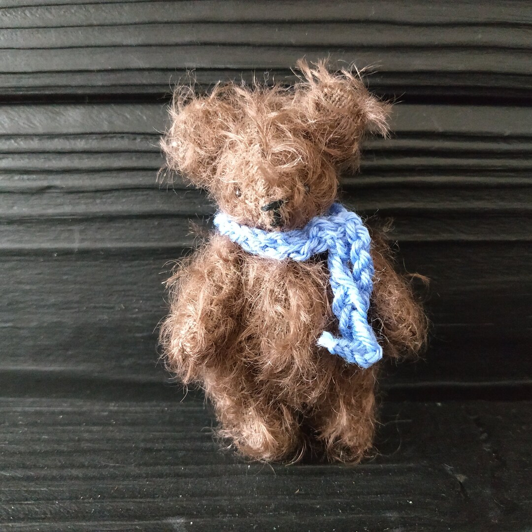 Brown Tiny Teddy Bear Toy, Mohair Stuffed Animal for Blythe Doll - Etsy