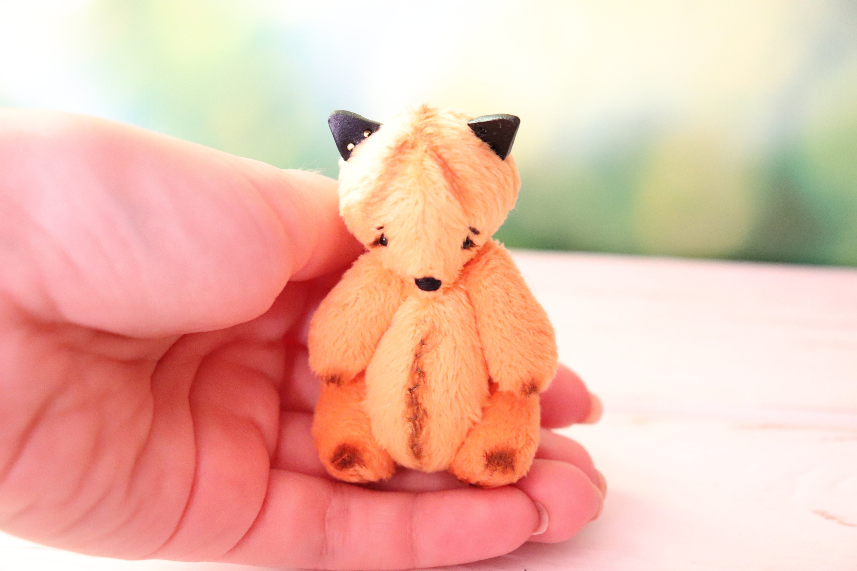 Fox toy Miniature teddy bear Artist ooak teddy | Etsy