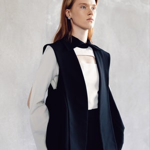 Designer Blazer Vest for Women / Designer Formal Sleeveless Jacket ...