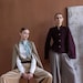 Tailored Structured Cape Blazer Burgundy/designer Shirt With Contrast ...