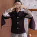 Tailored Structured Cape Blazer Burgundy/designer Shirt With Contrast ...