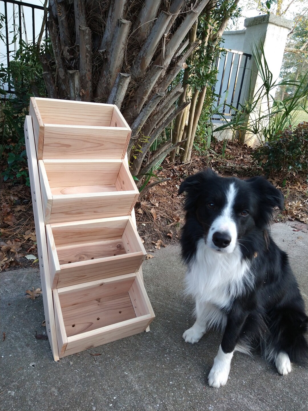 Cedar Vertical Planter Box, Ladder Raised Garden Bed - Etsy
