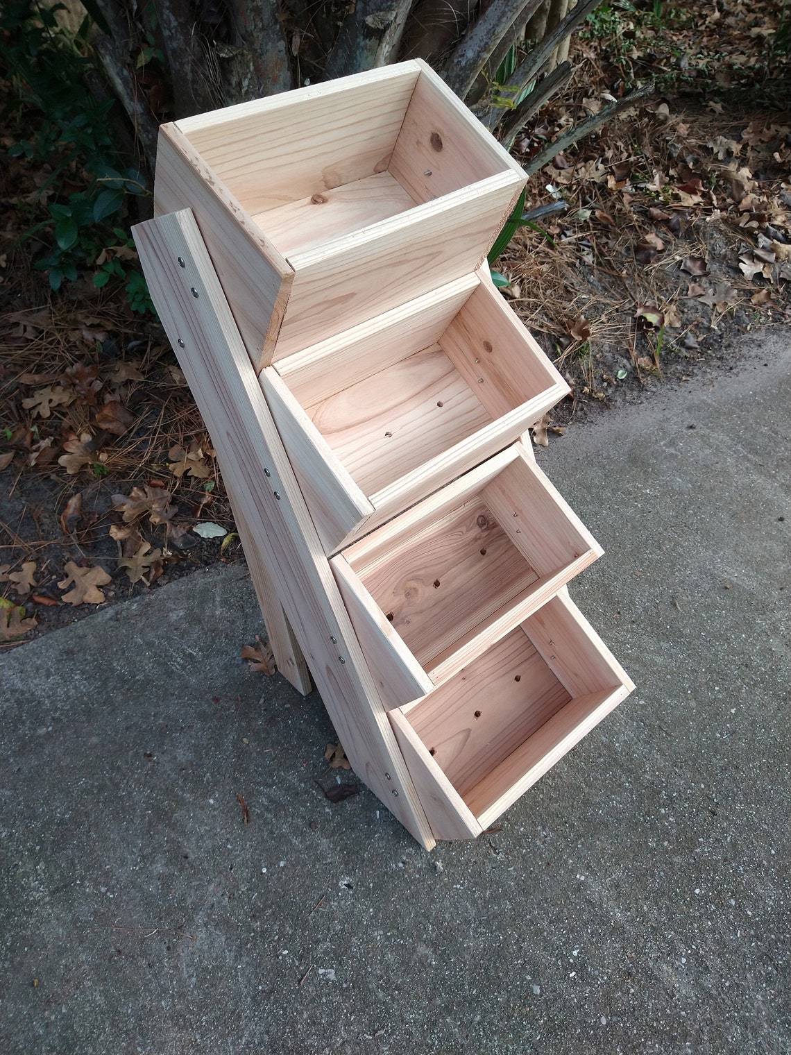 Cedar Vertical Planter Box, Ladder Raised Garden Bed - Etsy