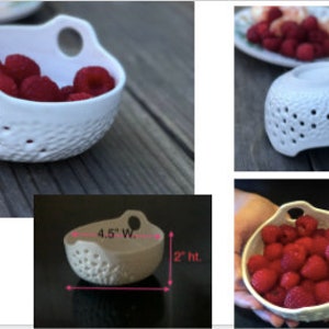 MADE -TO- ORDER Ceramic Handmade Berry Colander Bowl - Etsy