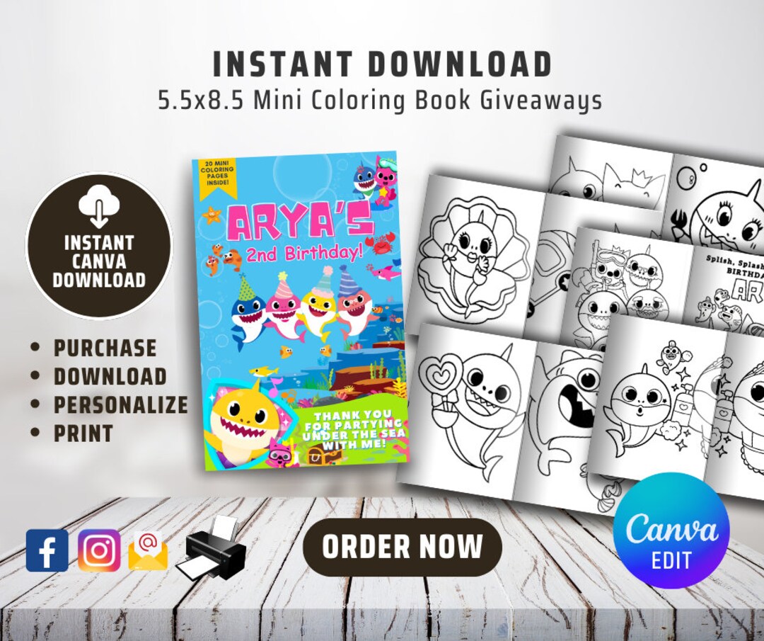 Coloring Giveaway, Custom Coloring Book, Coloring Book, Editable Book ...