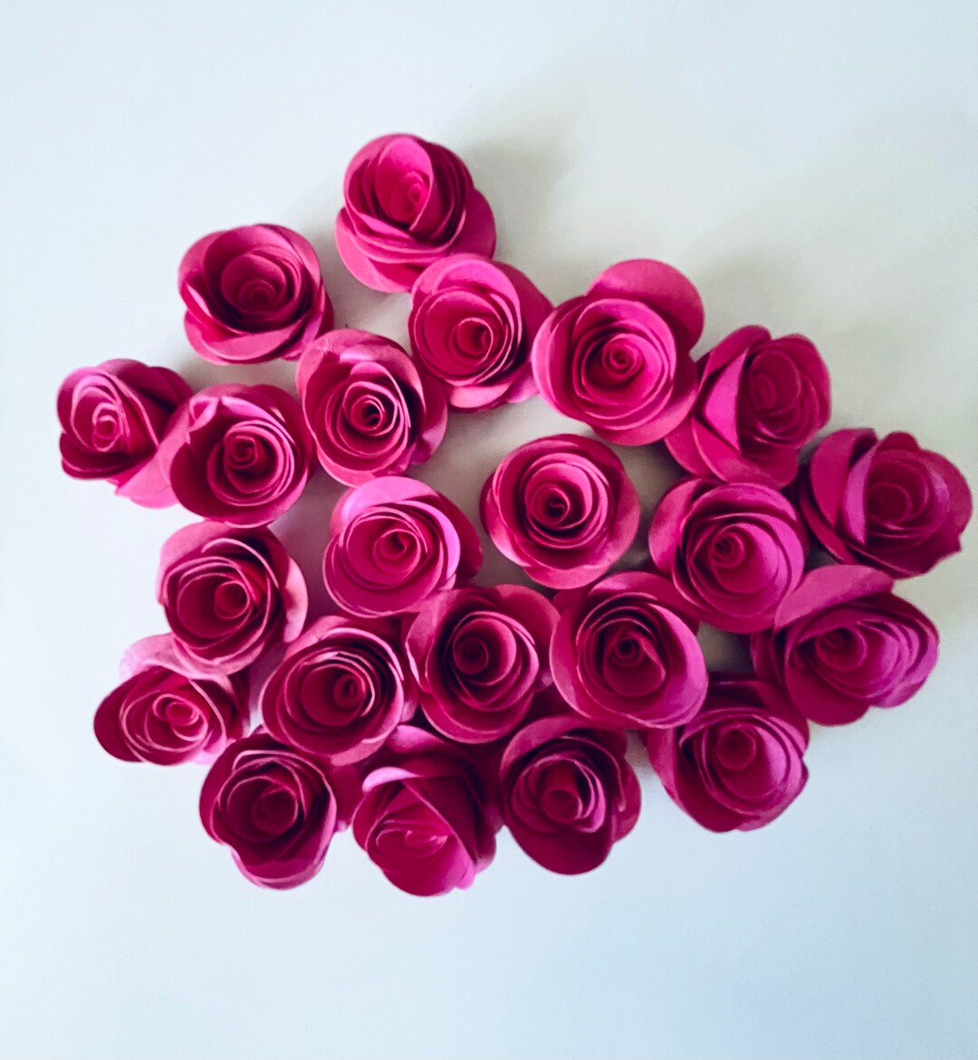 Large Quilled Fuchsia Roses for Decor , Table Scatter and More - Etsy