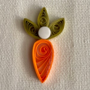 Set of 3 Quilled Easter Carrot Embellishment Stickers for Greeting Card ...