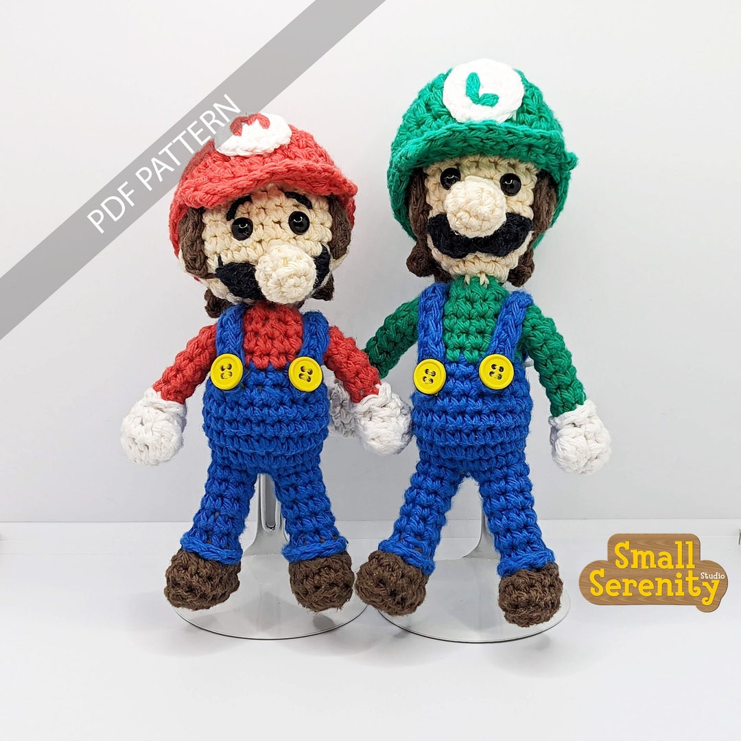 BUNDLE Super Mario Brothers Mario and Luigi Amigurumi Crochet PDF ...