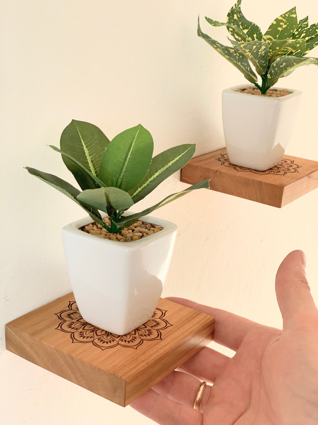 Floating Decorative Small Wood Shelf, Boho Style, Home Wall Decor ...