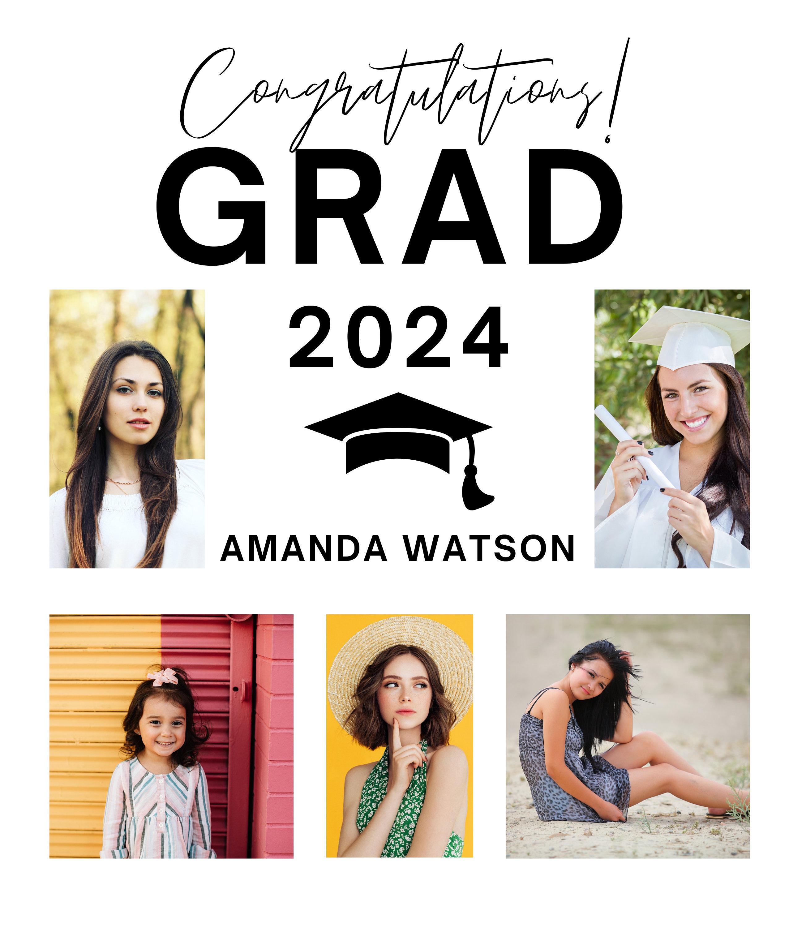 Custom Graduation Backdrop, Personalized Graduation Sign, Custom Grad ...