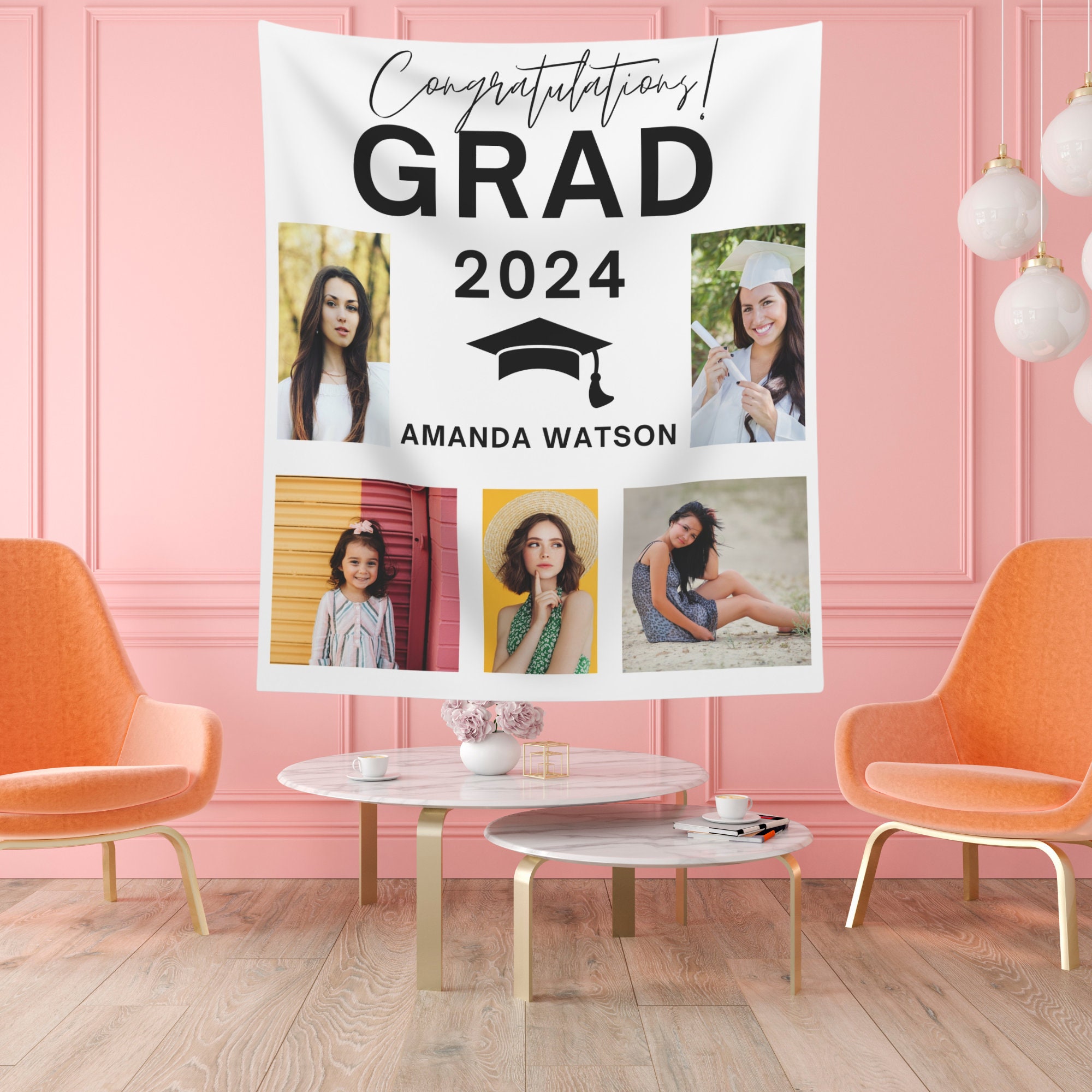 Custom Graduation Backdrop, Personalized Graduation Sign, Custom Grad ...
