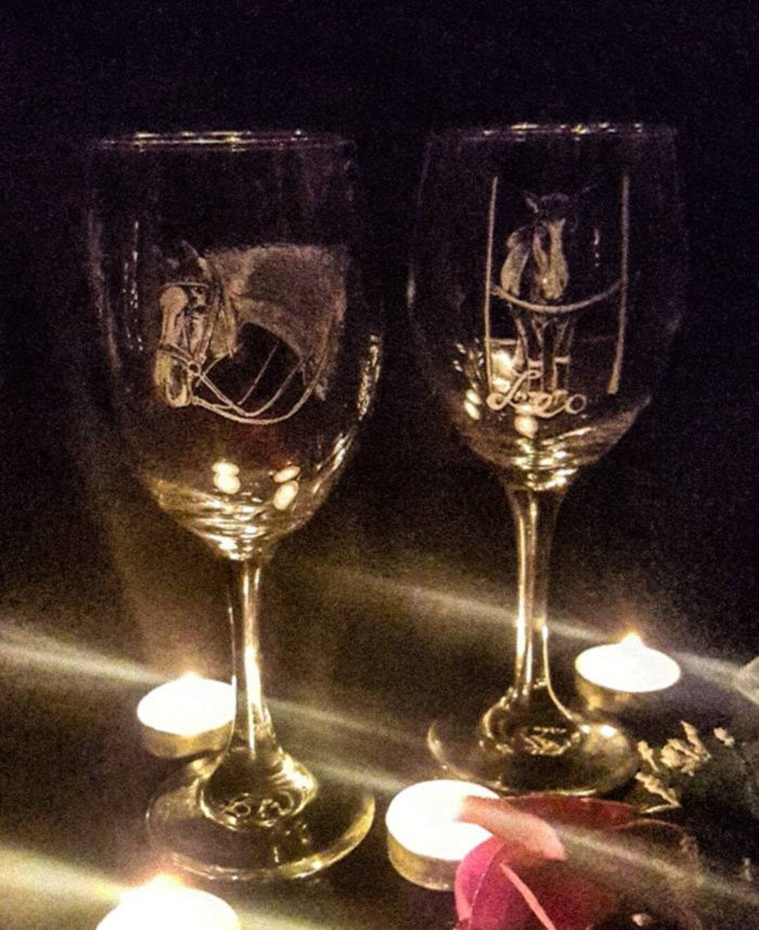 Bespoke Glassware Set of Four, Custom Gift, Personalized Gift. - Etsy