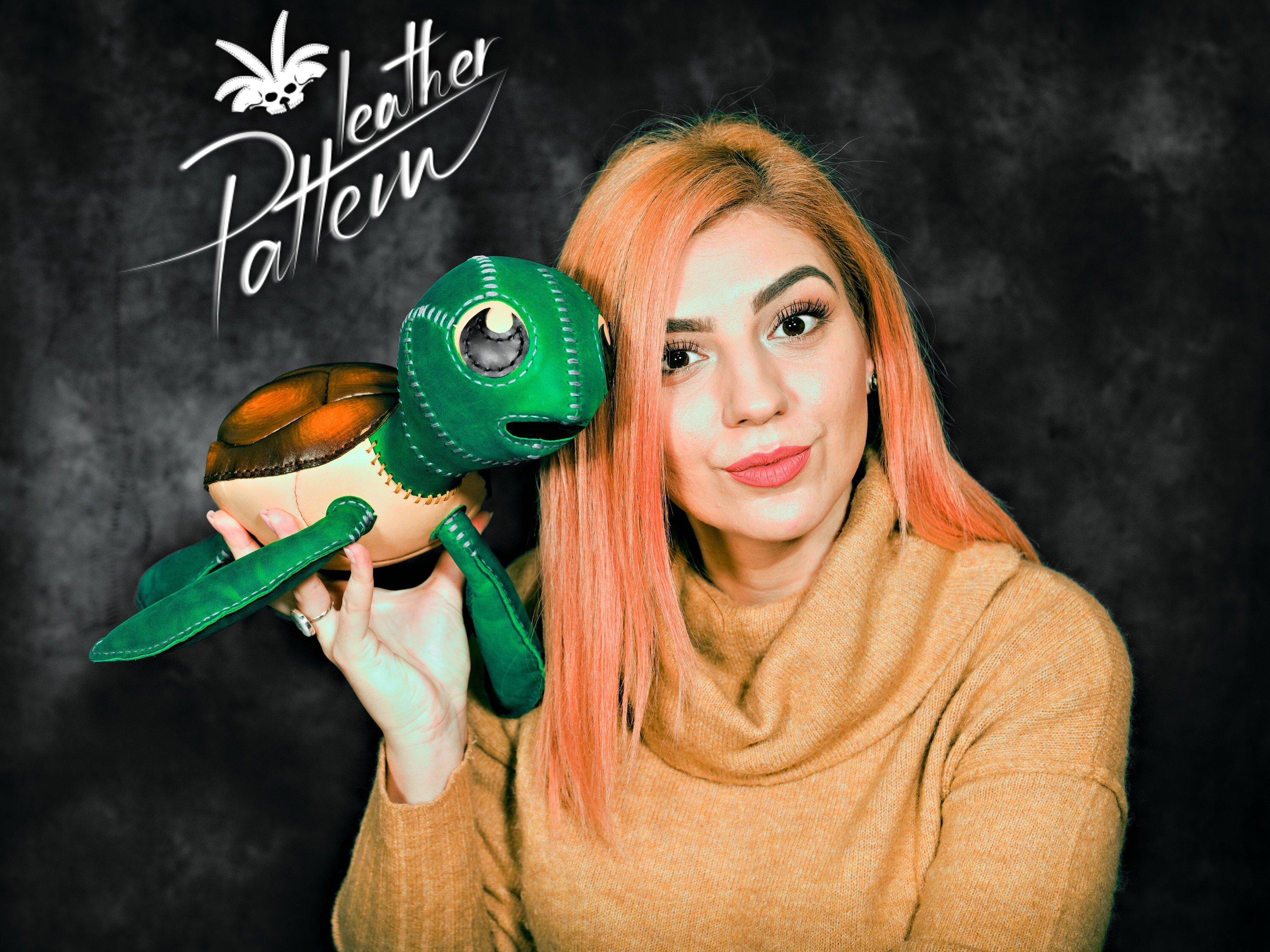 Toy turtle leather pattern PDF - by LeatherHubPatterns