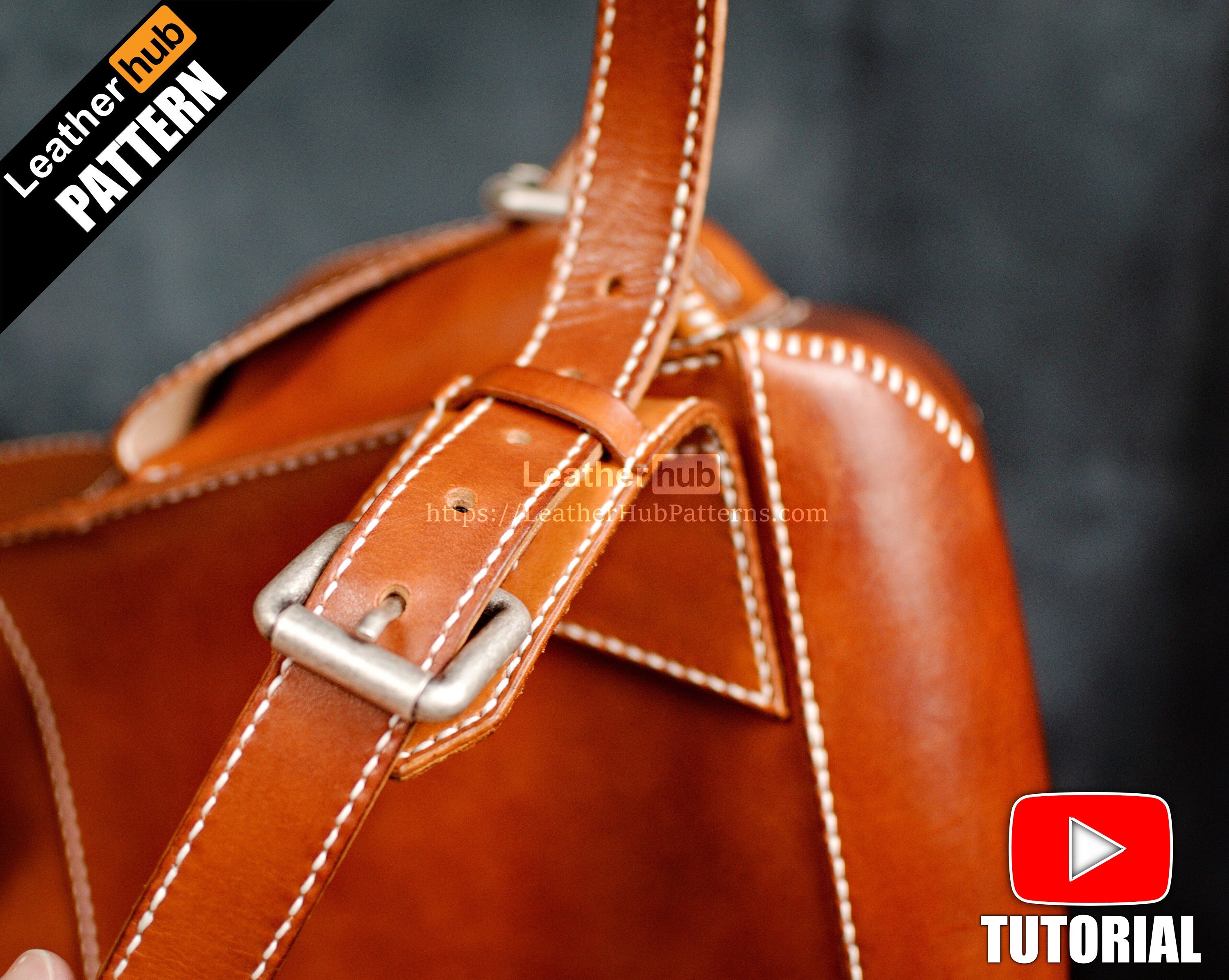 Sling bag leather pattern PDF - by Leatherhub