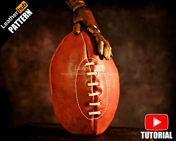 Football Ball Dopp Bag Leather Pattern PDF by Leatherhub - Etsy