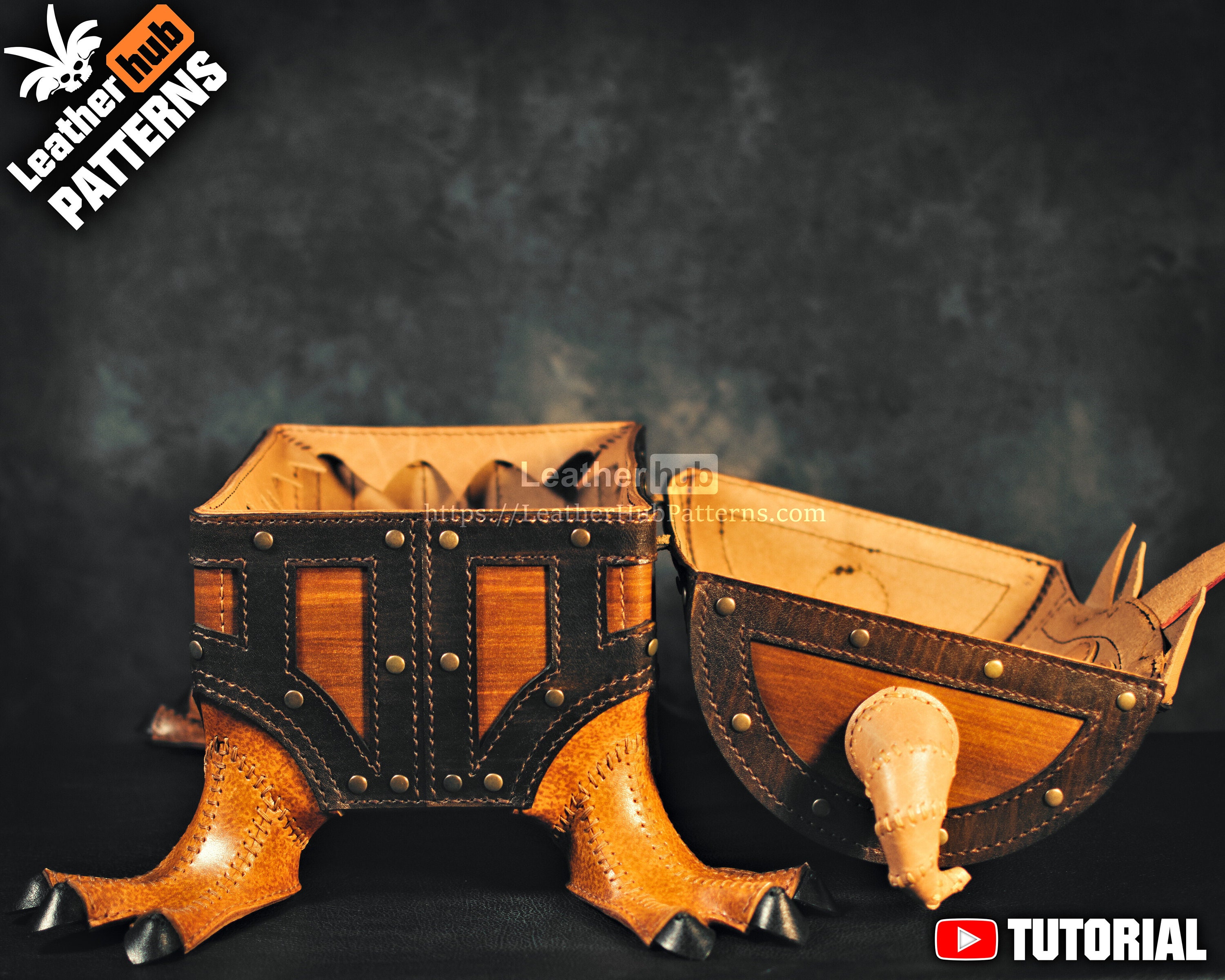 Mimic chest leather pattern PDF - by Leatherhub