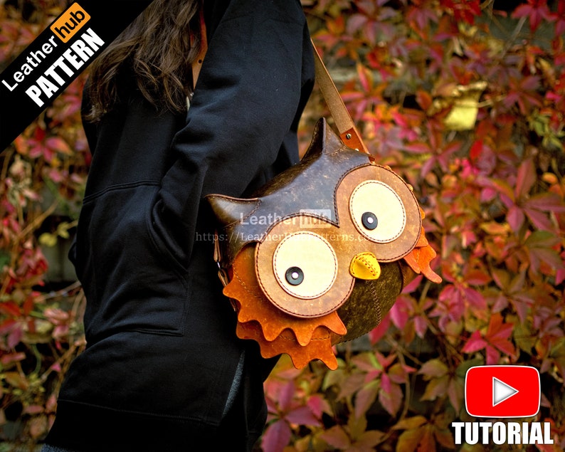 Owl Leather Bag Pattern PDF by Leatherhub - Etsy