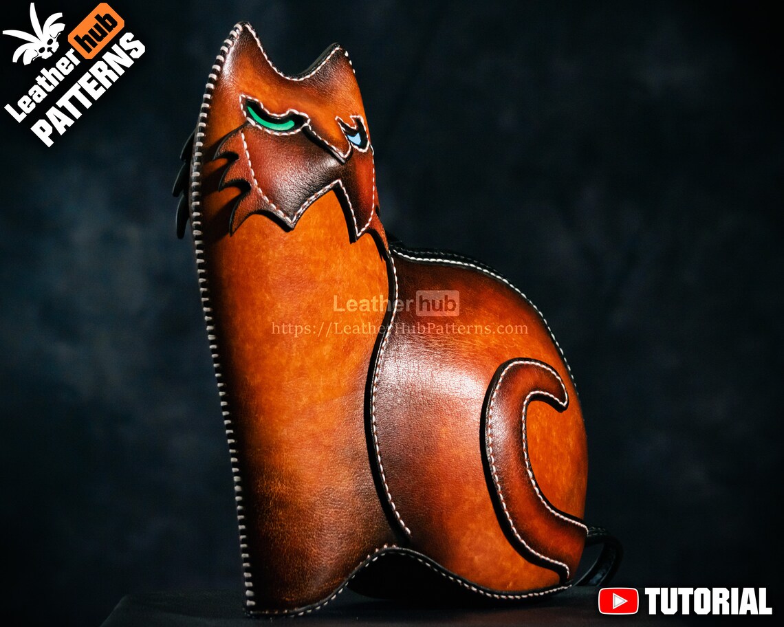 Cat Leather Bag Pattern PDF by Leatherhub - Etsy