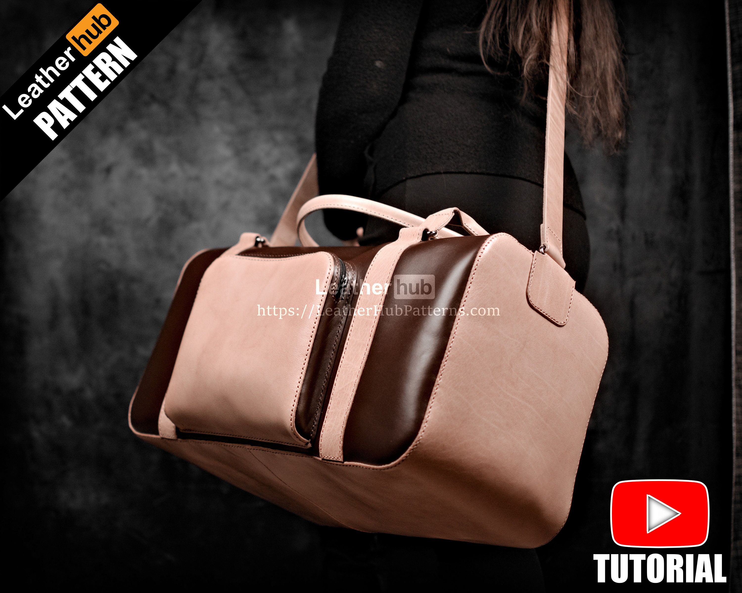 Duffle leather pattern PDF - by Leatherhub