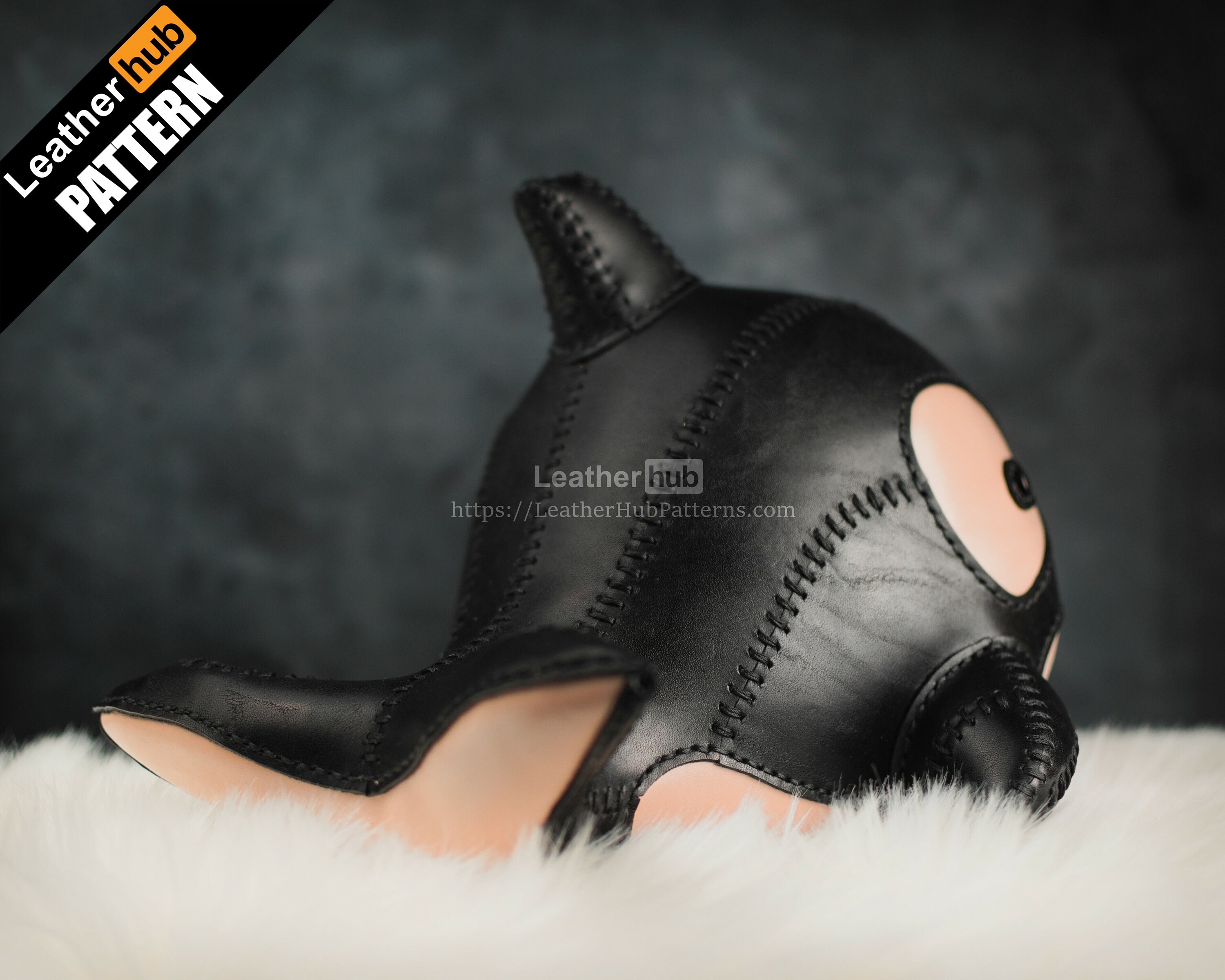 Orca whale leather pattern PDF - by Leatherhub