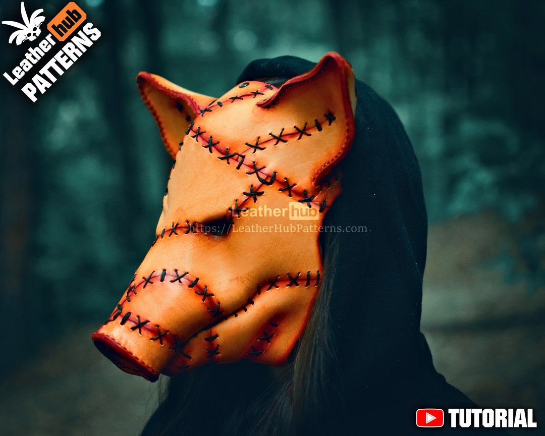 Pig Leather Mask Pattern PDF the Pigenstein by Leatherhub - Etsy