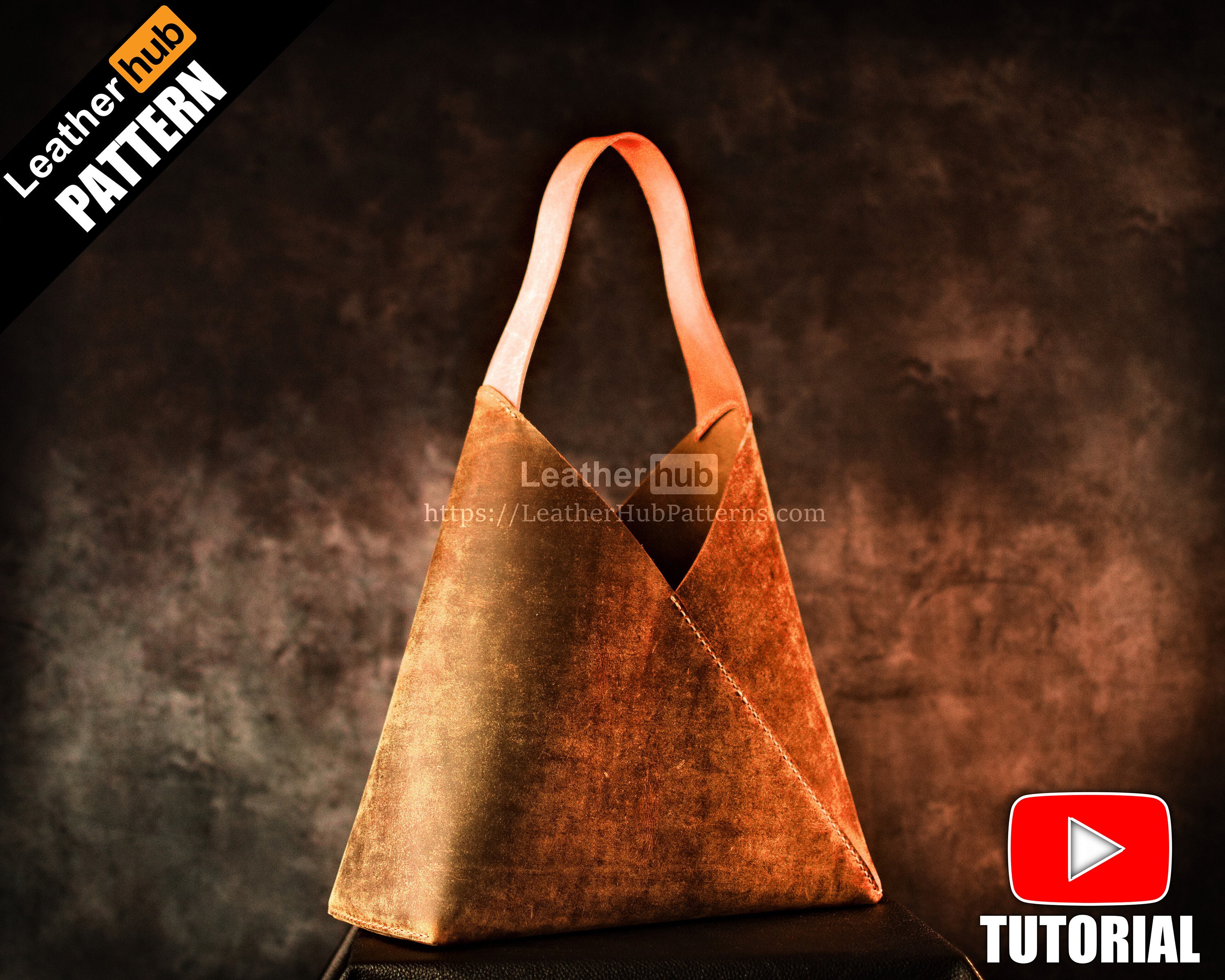 Tote bag leather pattern PDF - Julie - by Leatherhub