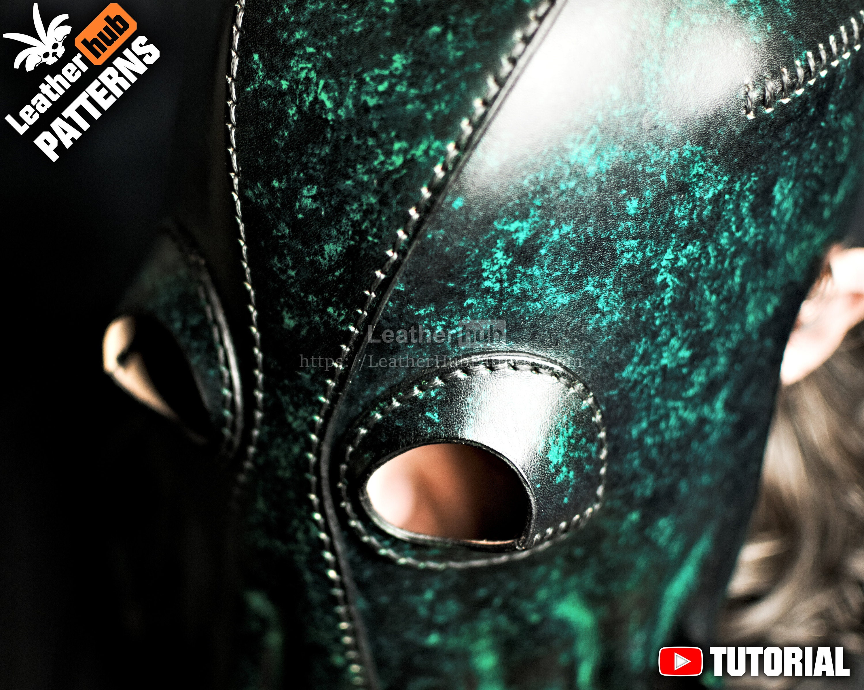 Scary mask leather pattern PDF - Cthulhu - by Leatherhub