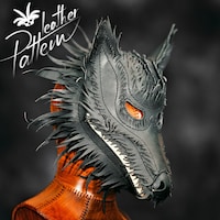 Wolf Pup Dog Mask Pattern - Leather Hood PDF With Tutorial - Etsy