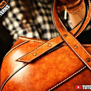 Leather Tote Pattern PDF the Gospodeyna by Leatherhub - Etsy