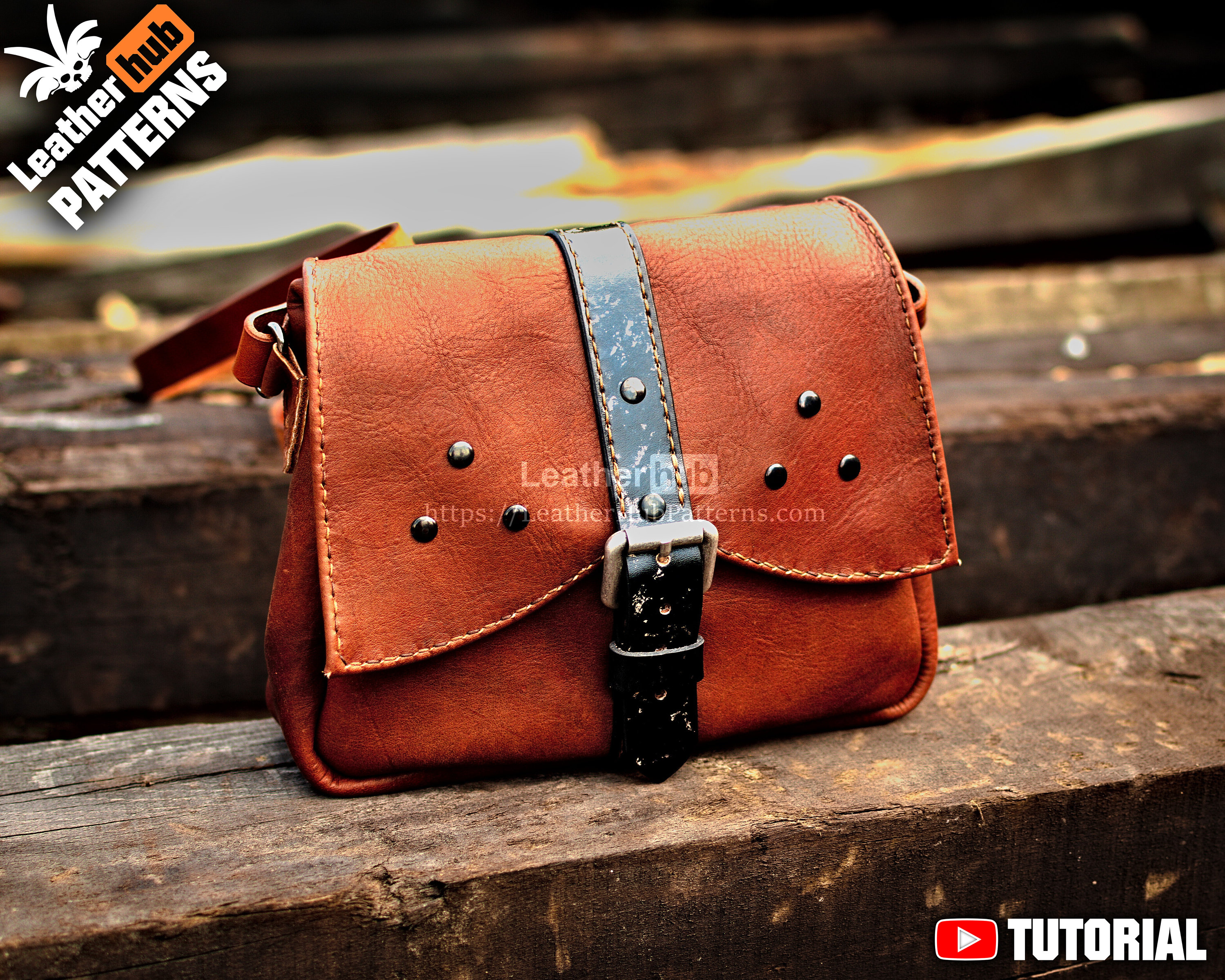 Witcher bag leather pattern PDF - by Leatherhub