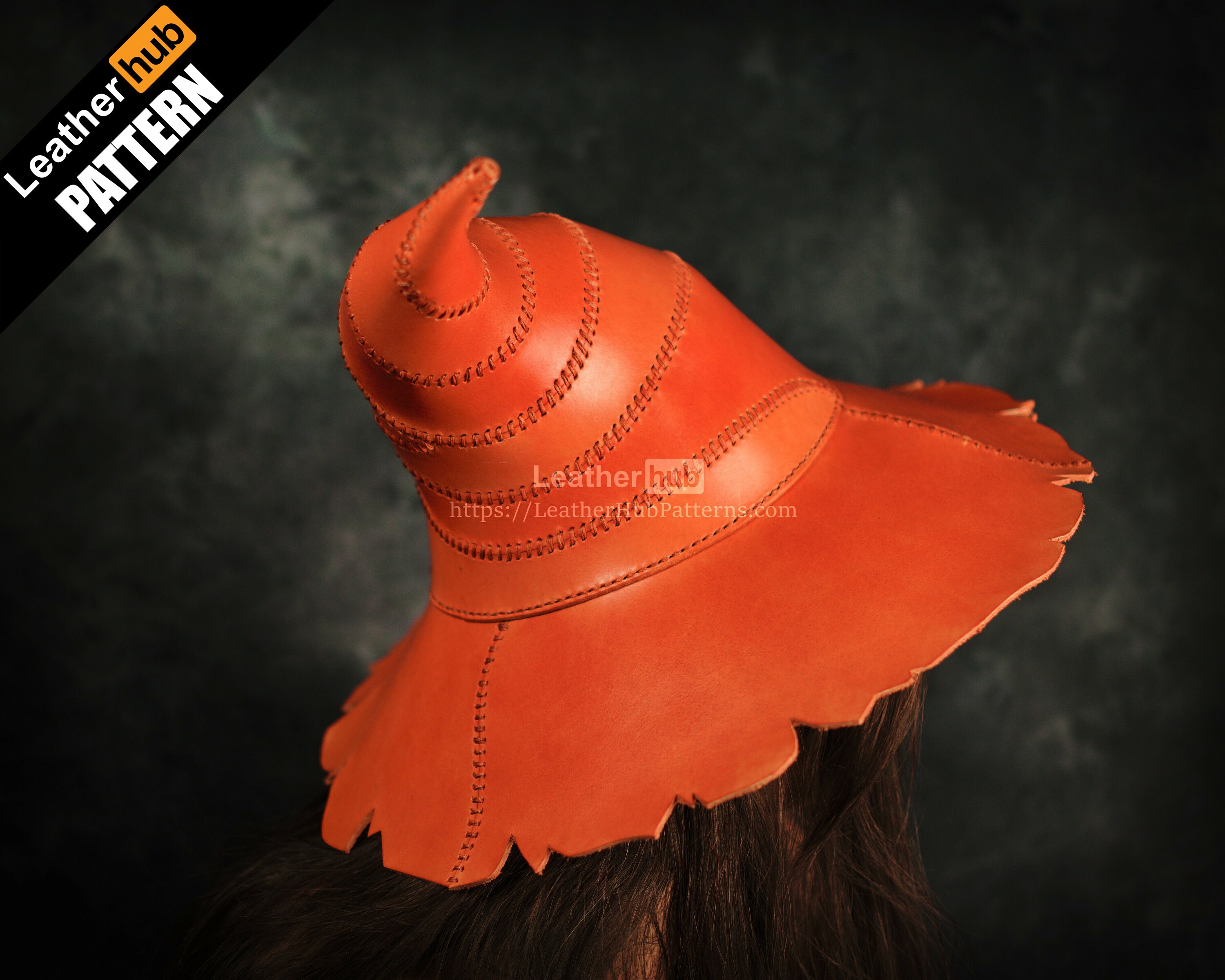 Wizard hat leather pattern PDF - by Leatherhub