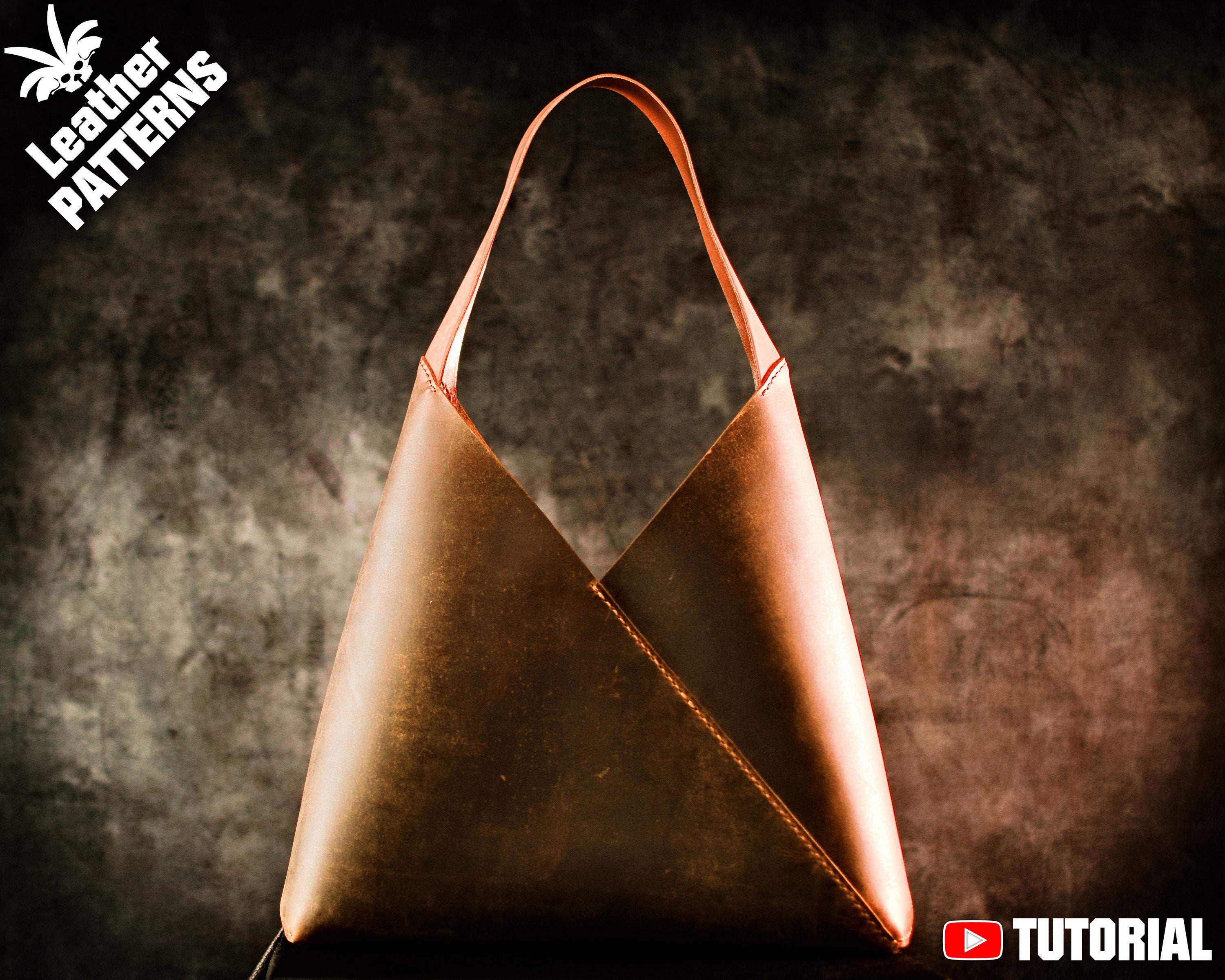 Tote bag leather pattern PDF - Julie - by LeatherHubPatterns