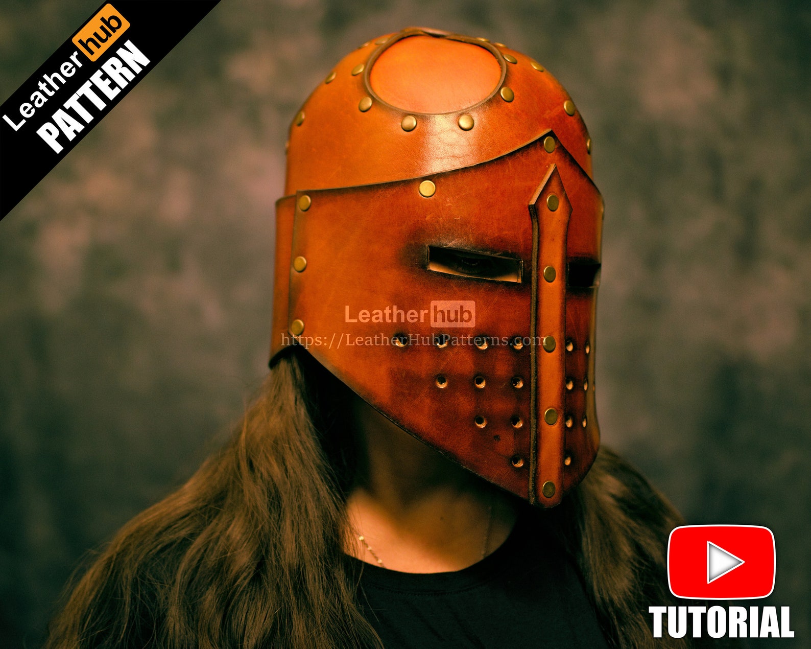 Knight Helmet Leather Pattern PDF by Leatherhub | Etsy