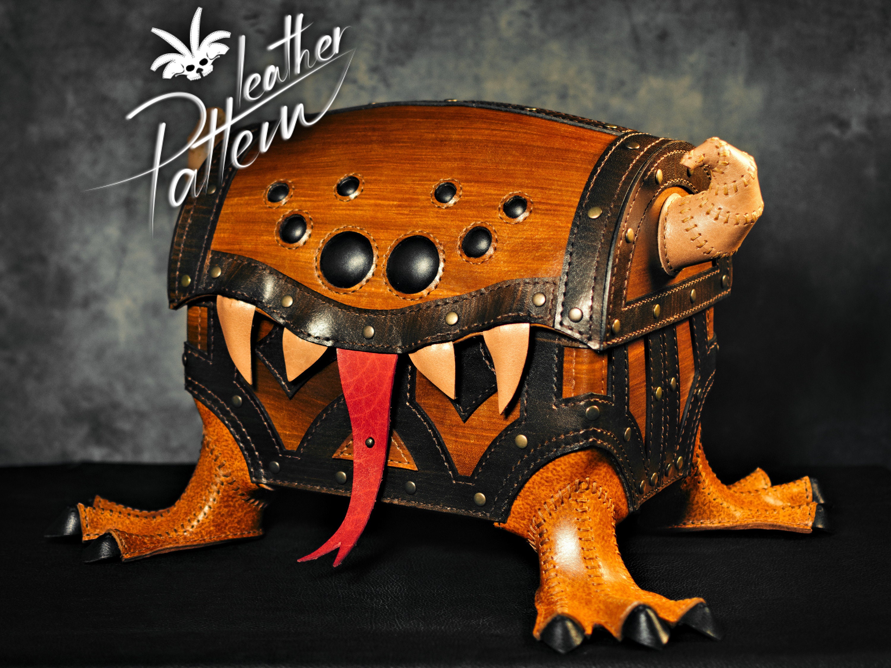 Mimic chest leather pattern PDF - by LeatherHubPatterns