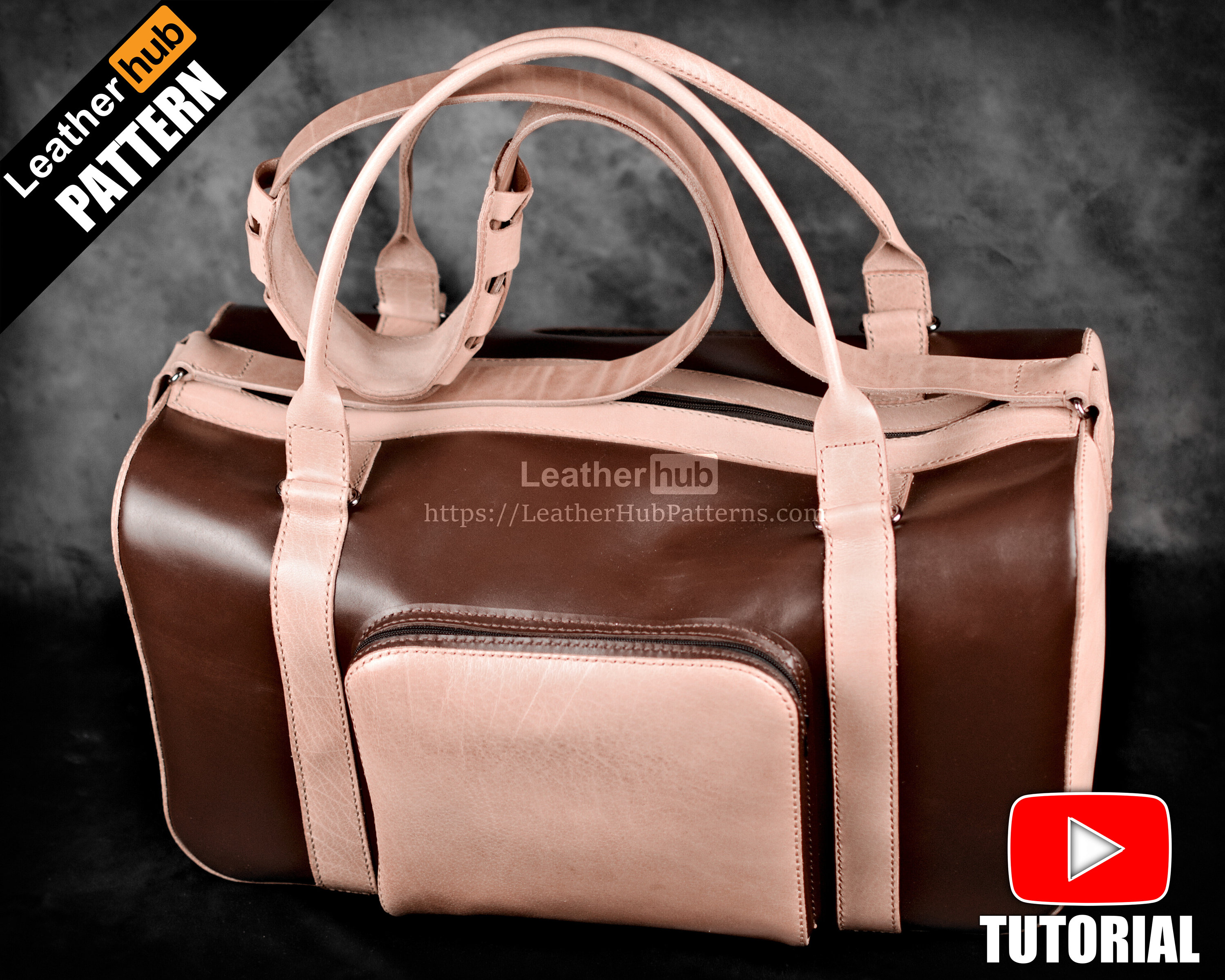 Duffle leather pattern PDF - by Leatherhub