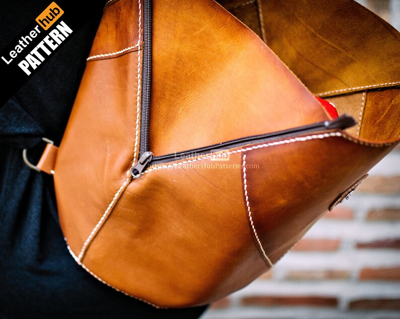 Ladies leather backpack pattern PDF by Leatherhub | Etsy