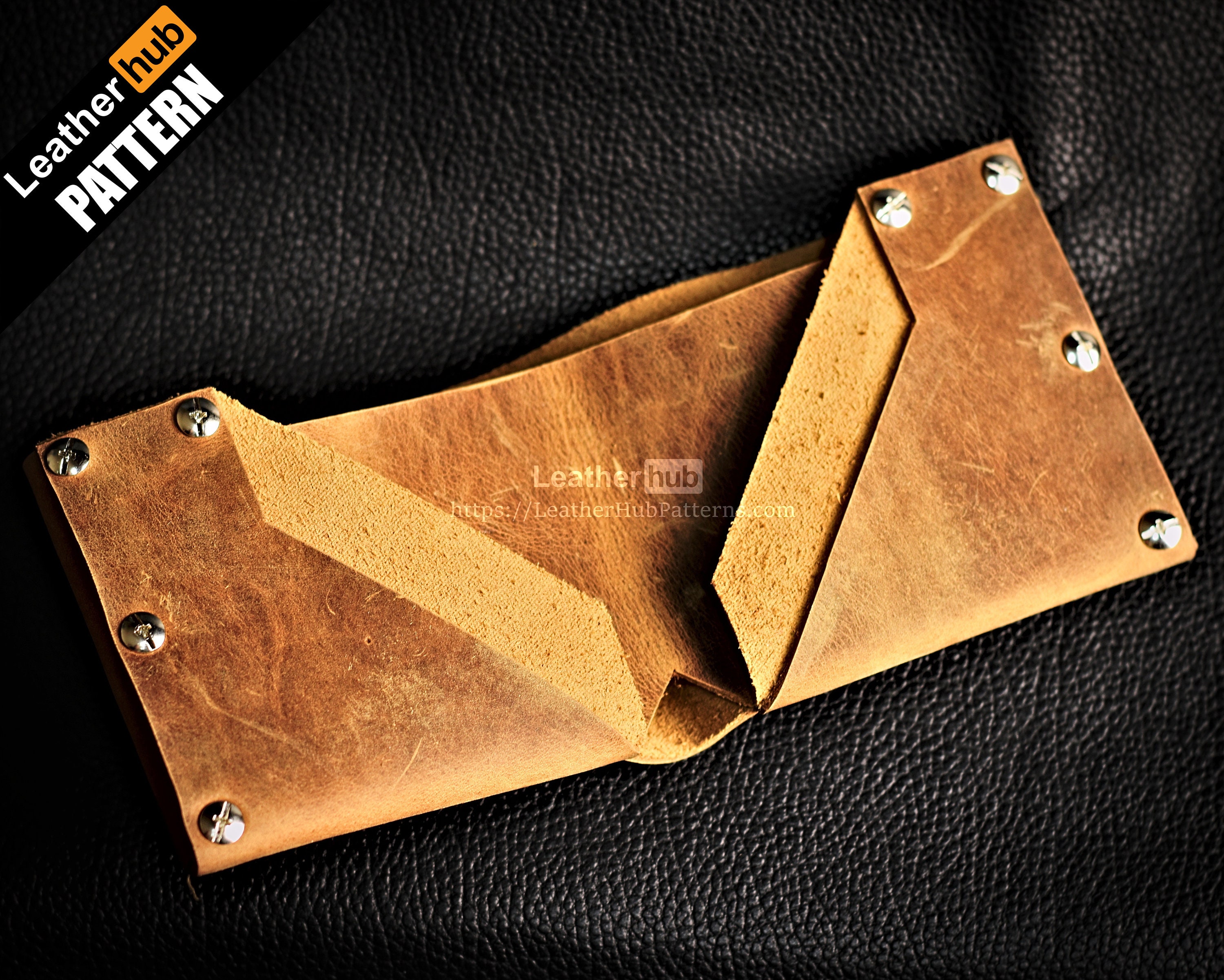 Wallet leather pattern PDF - by Leatherhub