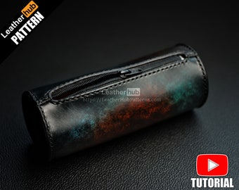Pencil Case Pattern Leather | Etsy