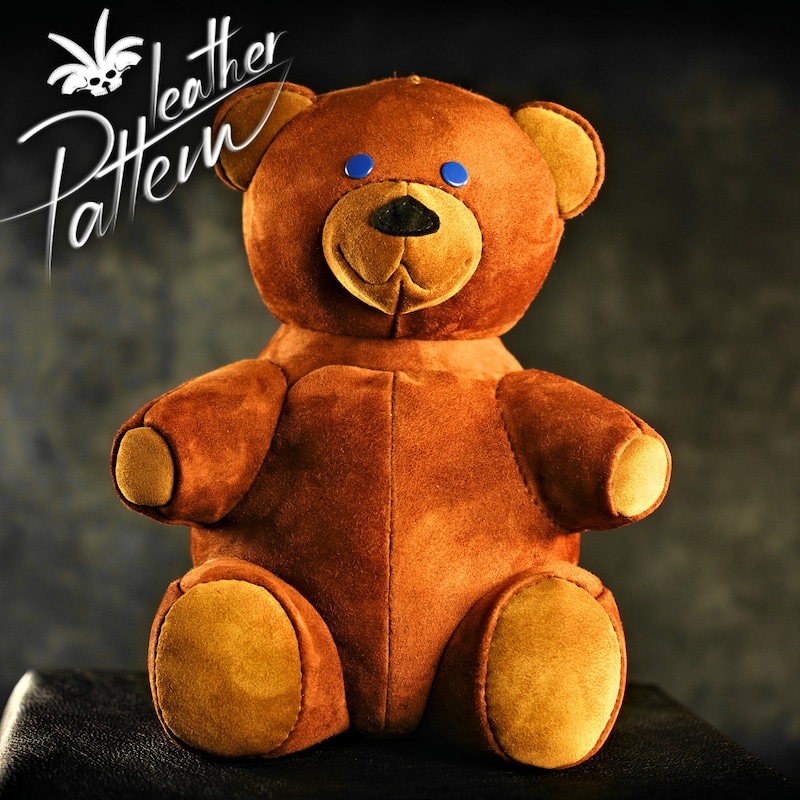 Leather Teddy Bear - Etsy